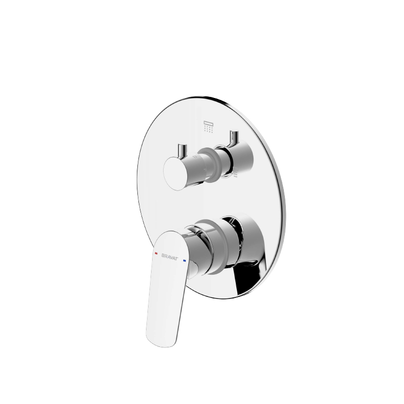 Bravat Built-in Shower Mixer Trim Set (2-function) - Superior Home